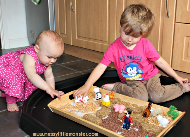 Edible Farmyard Small World Play - Messy Little Monster