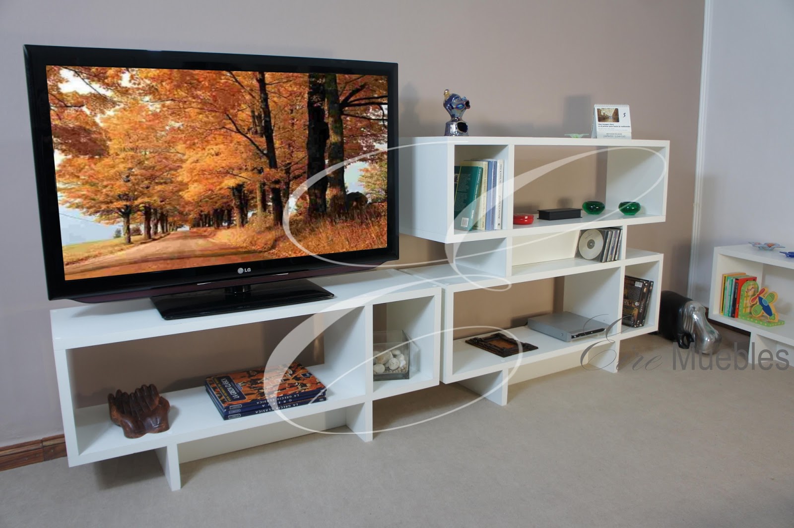 Eire Muebles: Modular Combinable Multifuncion - Mesa Tv - Biblioteca