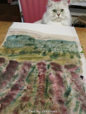 Terrie ~.~ smiling.....: Natural color extraction experiment 天然色素試驗畫作