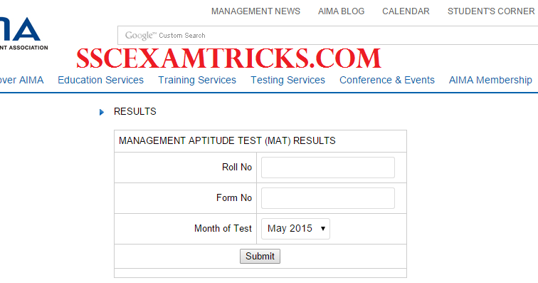 SscExamTricks.com: AIMA MAT Result / Scorecard December 2015 Released ...
