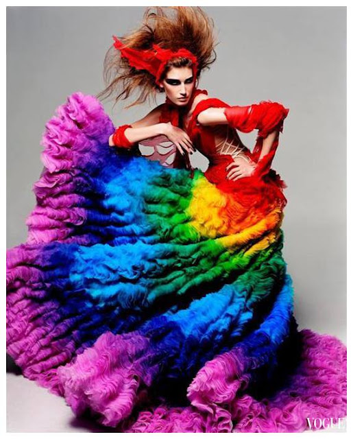 BCN - UNIQUE designer patterns: RAINBOW (Through fashion).-