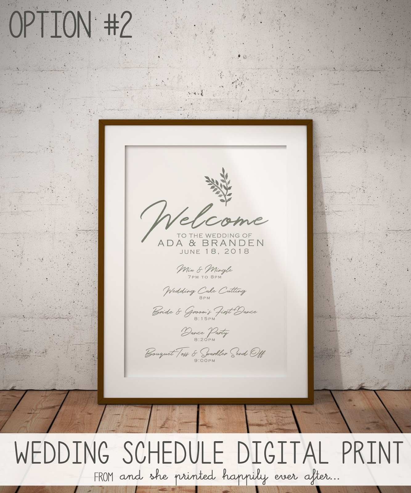 Deseret Designs: Wedding Schedule Prints