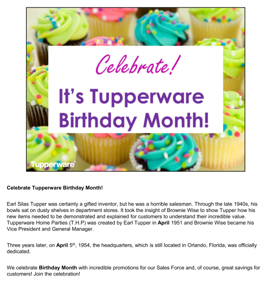 Shonnie's Totally Fun With Tupperware Blog: April Savings for ...