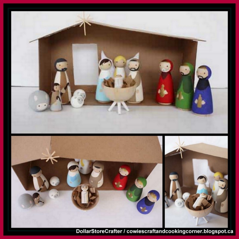 Dollar Store Crafter: How To Make A Wooden Nativity Set :)