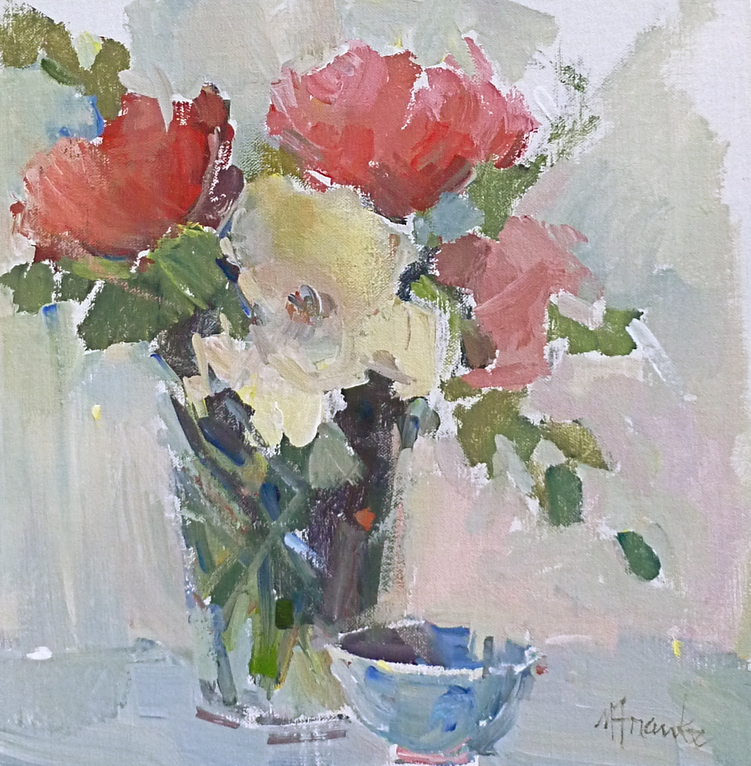 Nancy Franke, Musings on Painting: Cindy's Flowers | 그림