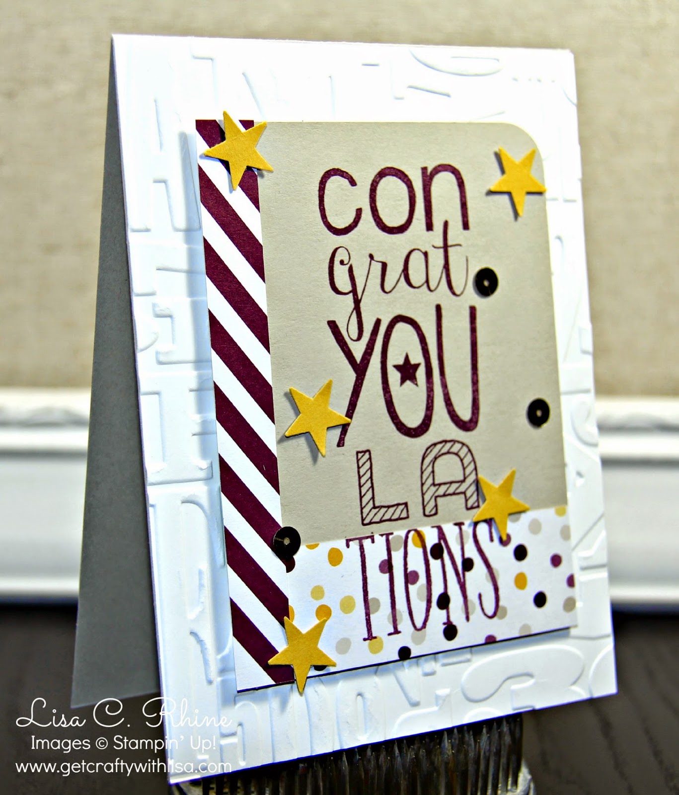 Get Crafty with Lisa: Congratulations with Stars & Stripes