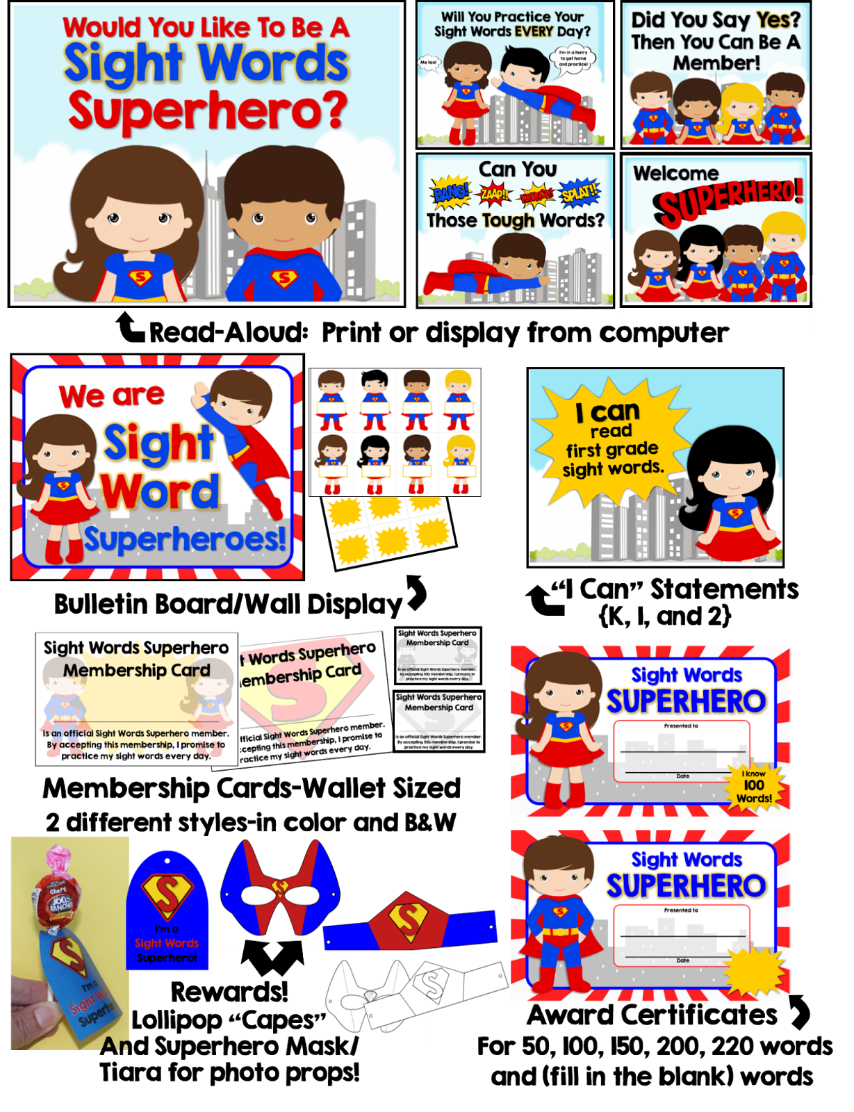 WOO-HOO! Sight Word SUPERHEROES!!! | Mrs. Gilchrist's Class