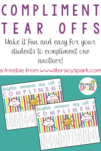 Compliment Circle & Tear Offs Freebie | Literacy Spark | Bloglovin’