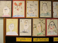 There's a Dragon in my Art Room: 1st grade self-portraits!