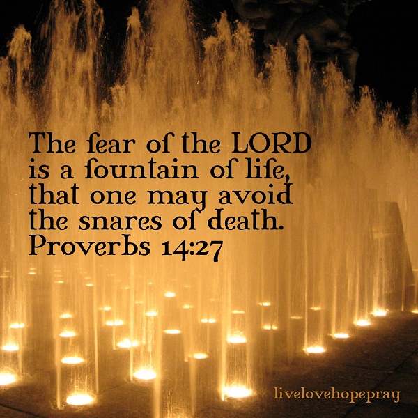 live love hope pray: Proverbs 14:27