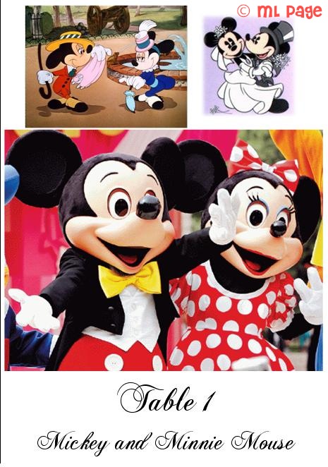 Picturing Disney: Disney Wedding Table Numbers
