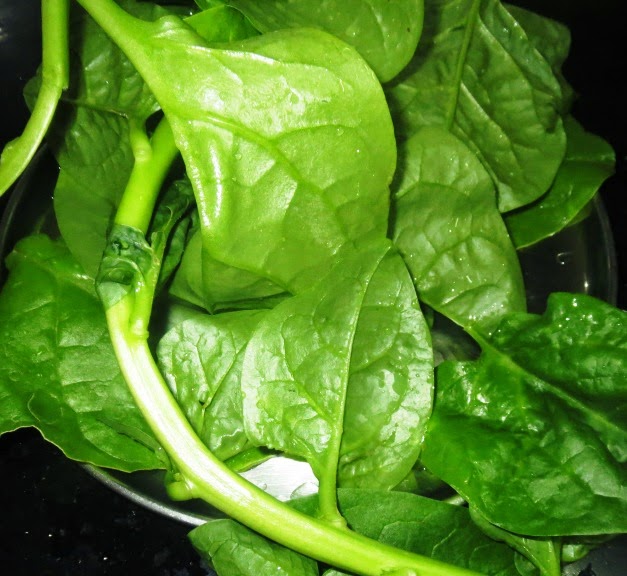 ಅಡಿಗೆ - Adige: Basale - Bajji Chilli Spicy Curry (Malabar Spinach)