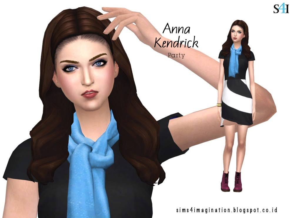 My Sims 4 CAS: Anna Kendrick - Imagination Sims 4 CAS