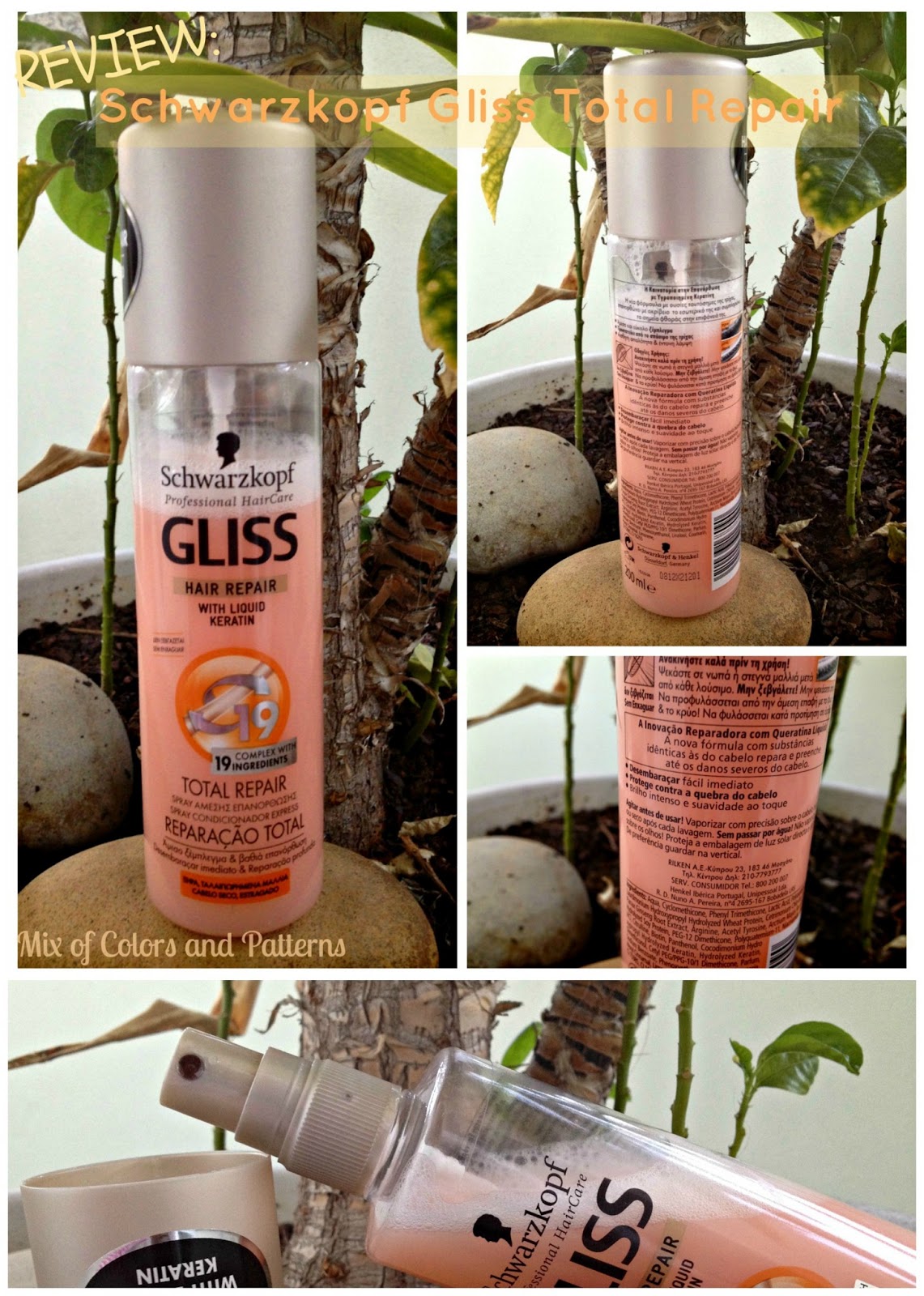 Mix of Colors and Patterns: Schwarzkopf Gliss Spray Condicionador ...