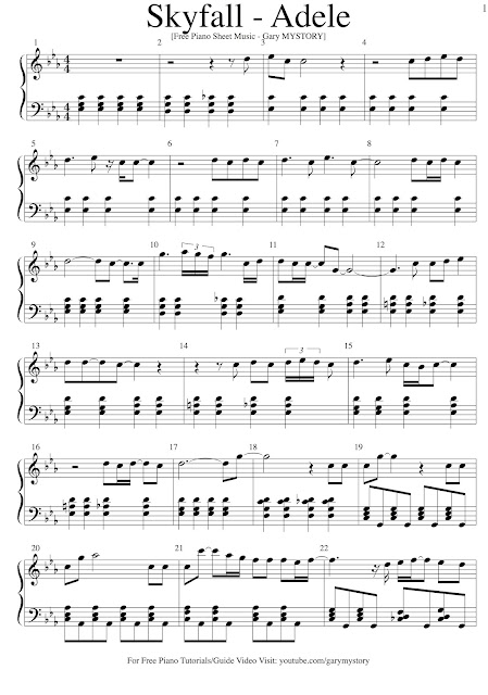 Skyfall - Adele Easy Piano Tutorial Video (Official Keyboard Lesson ...
