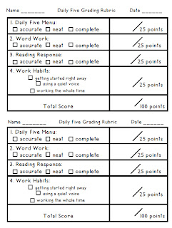Teachin' Little Texans: Daily Five and Grades?