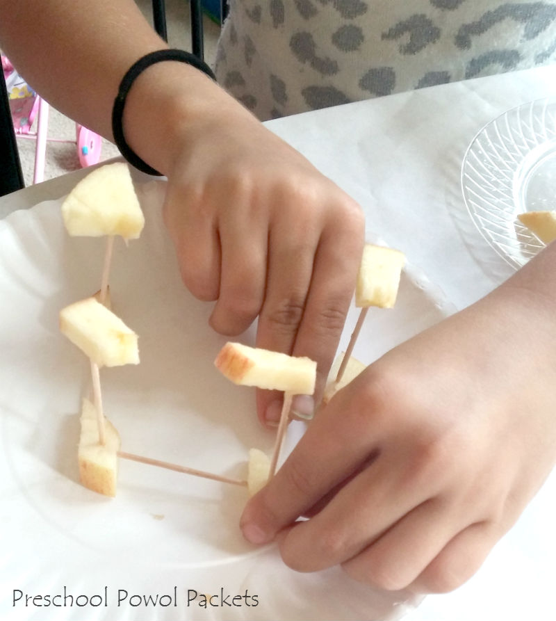 Apple Toothpick Tower Challenge! | Preschool Powol Packets