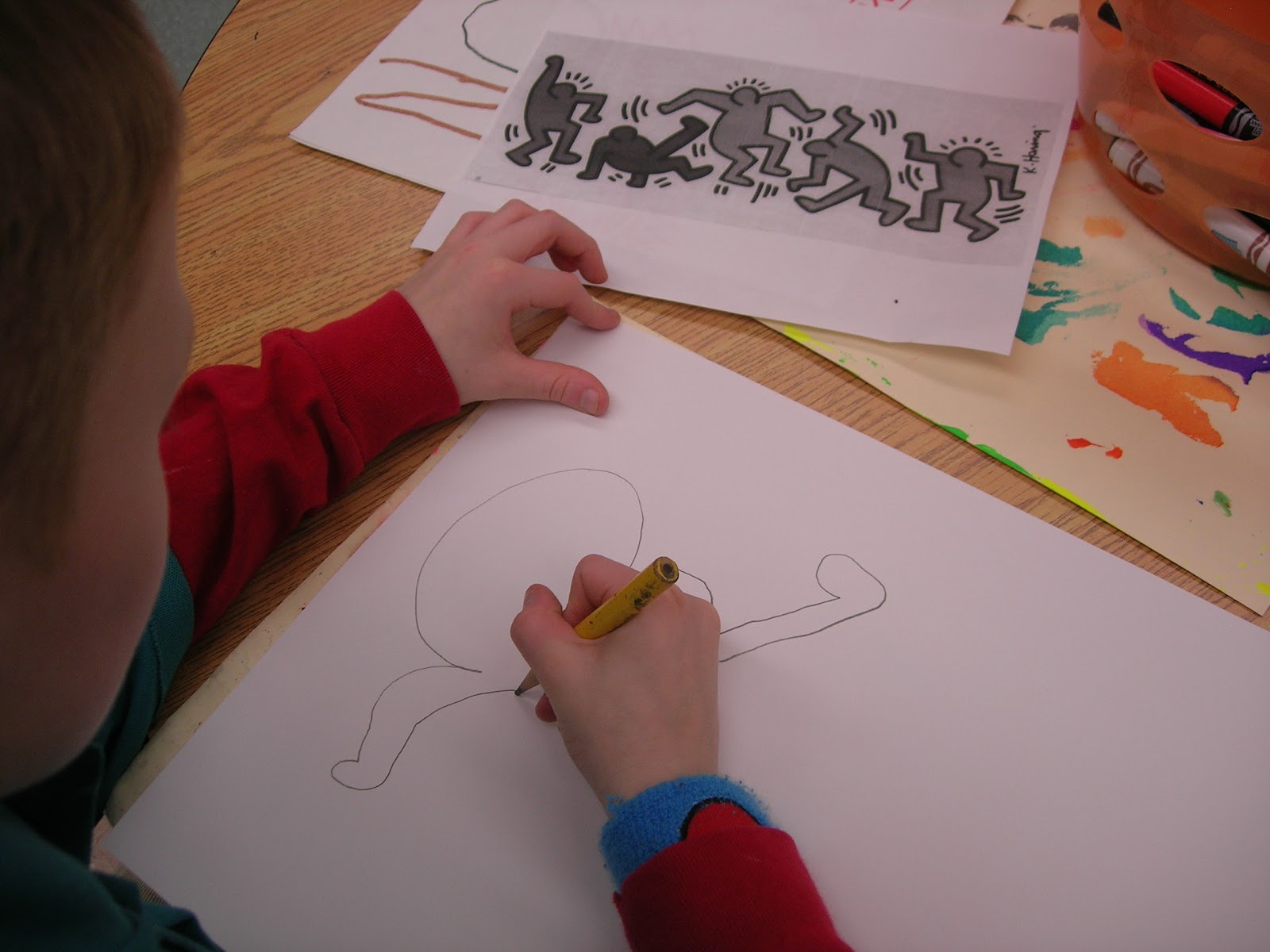 Mrs. Manzella's Student Gallery: 1ST GRADE: KEITH HARING ACTION FIGURES