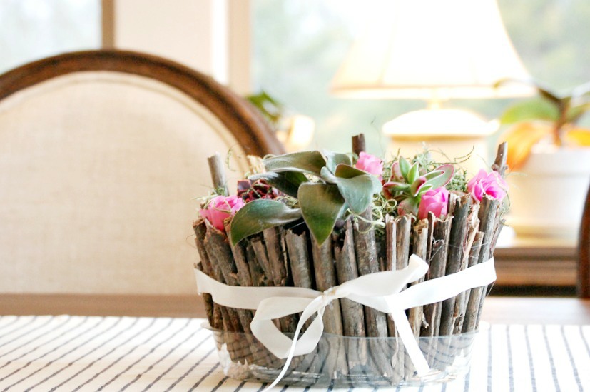 DIY Spring Twig Planter - At Home with Jemma