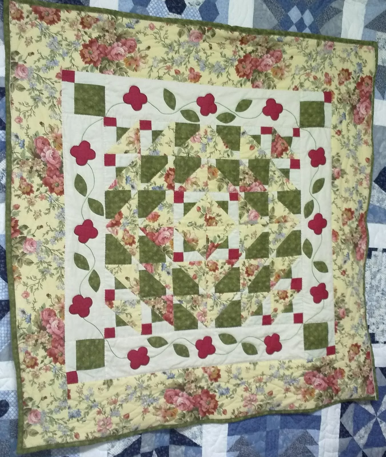 Patchwork en La casa de las labores: Quilt patch de nueve que desaparece