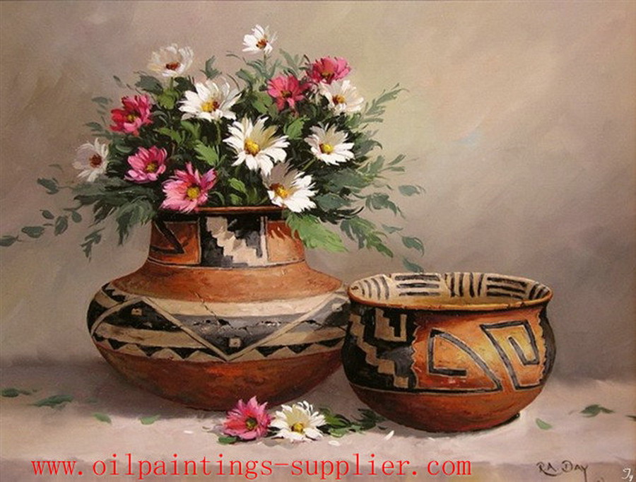 Imágenes Arte Pinturas: Jarrones Artesanales Con Flores, Costumbrismo ...