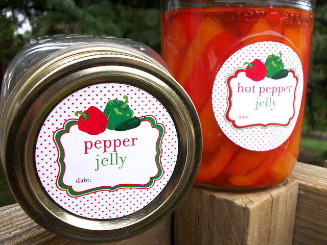 Colorful Adhesive Canning Jar Labels: Hot Pepper Jelly / Corn / Beans ...