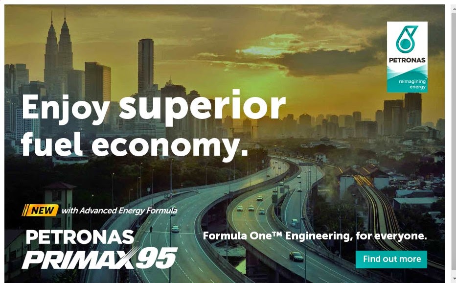 SupermakWannabe: CPUV: Petronas Primax 95 with advanced energy formula