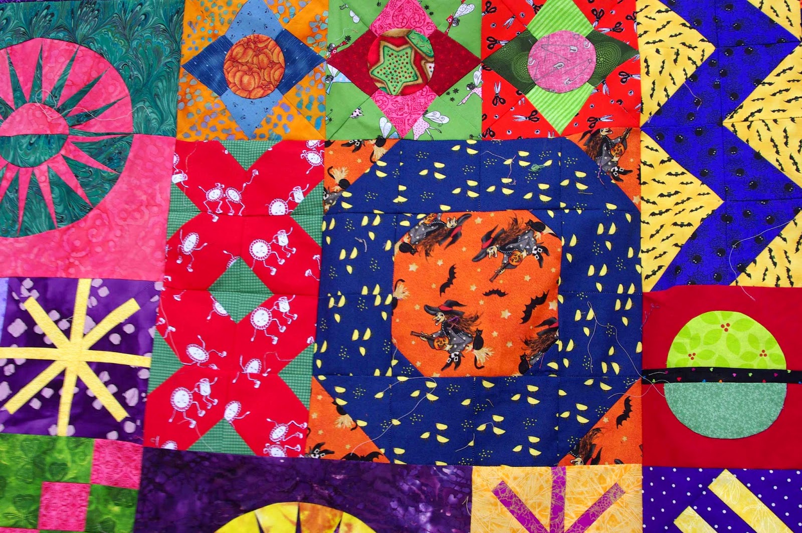 Sane, Crazy, Crumby Quilting: A Mod Mod Sampler Top Finished