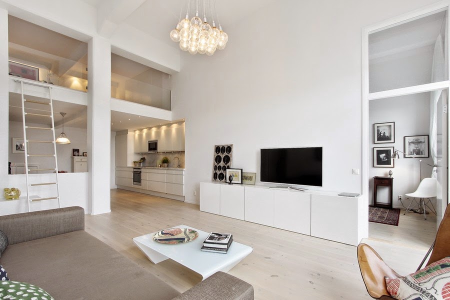 White Loft Apartment Design Ideas ~ Best of Home Designing Blog