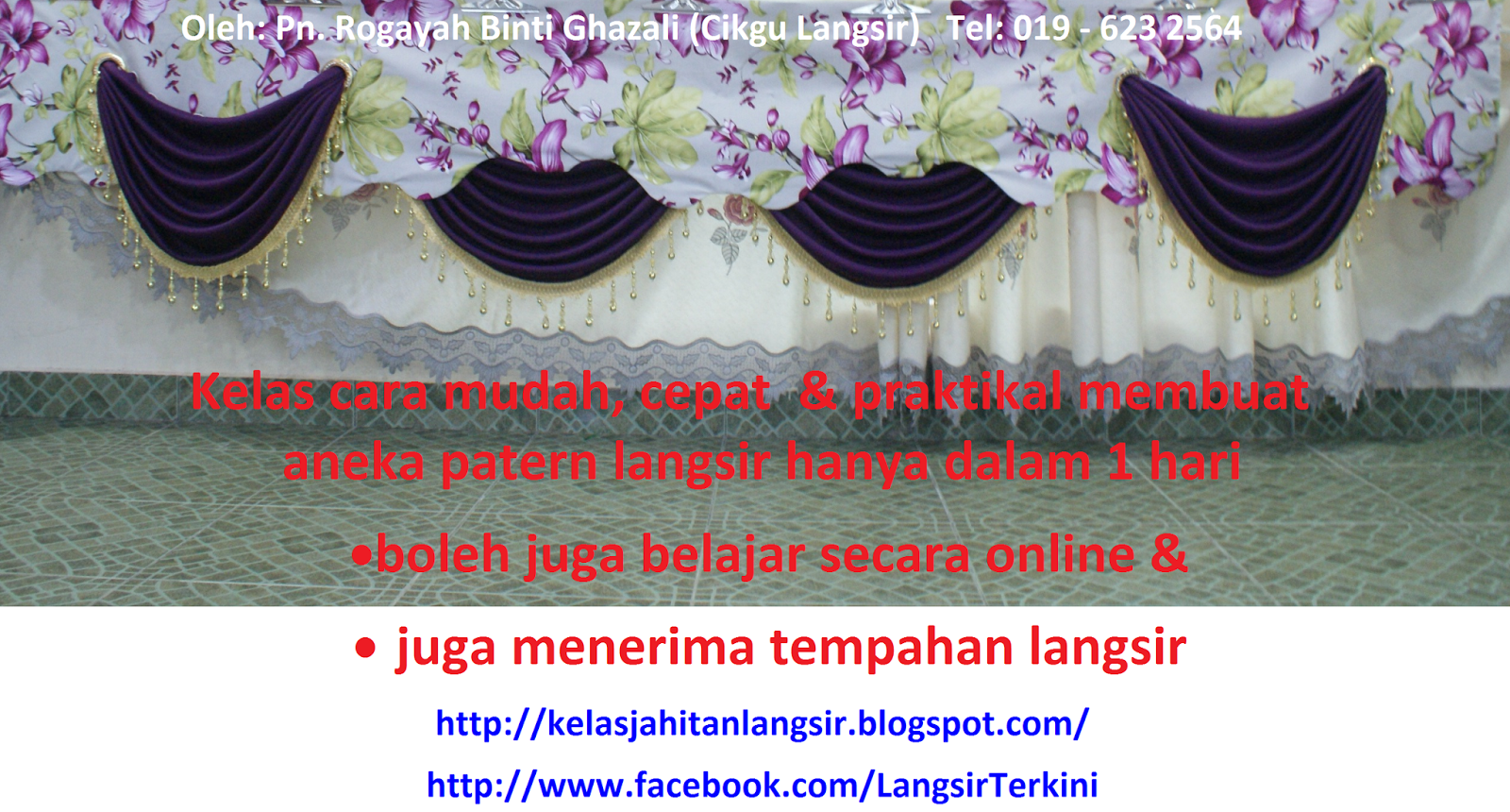 Belajar Jahit Langsir Cara Mudah Hanya dlm 1 Hari ( Rogayah Ghazali ...