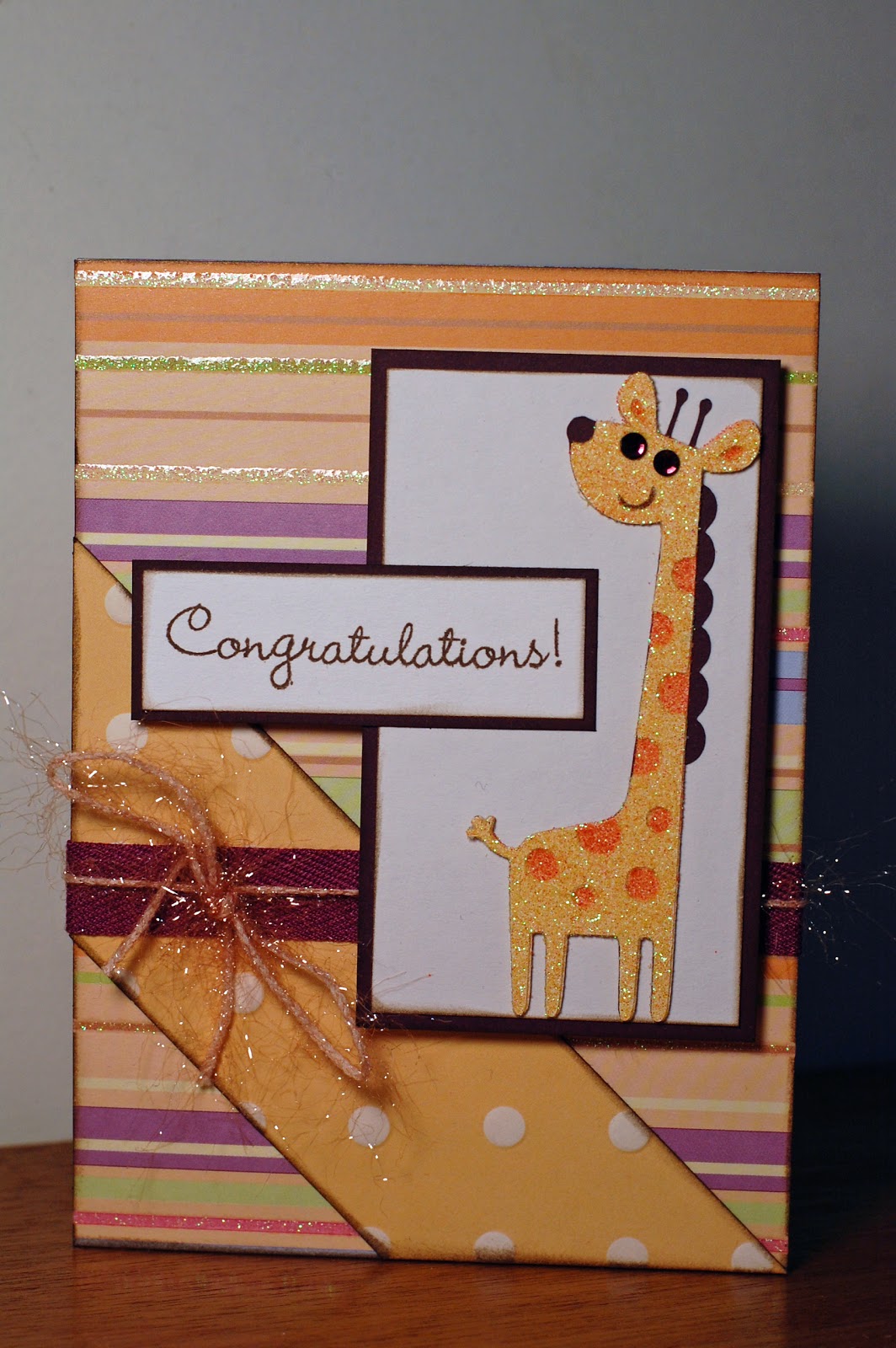 Jen's Scraptography: Giraffe Congratulations Card