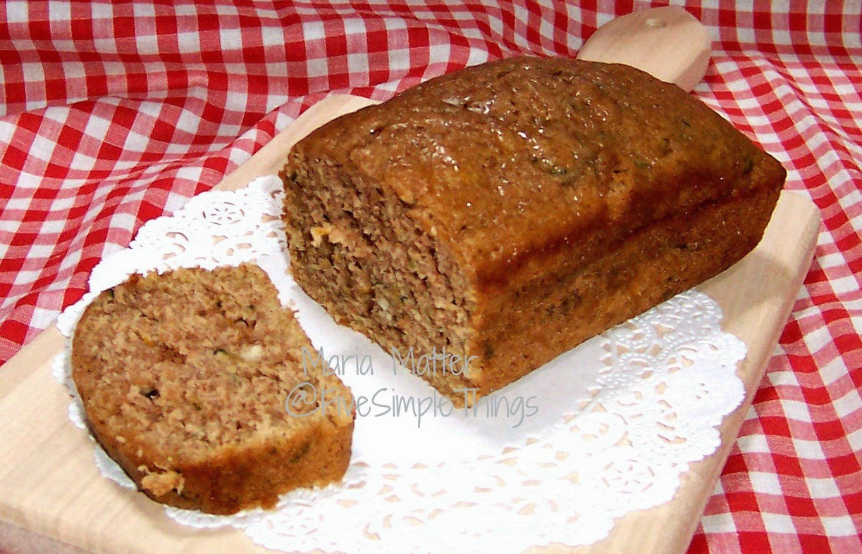 Five Simple Things: Super Moist Zucchini Bread - printable recipe