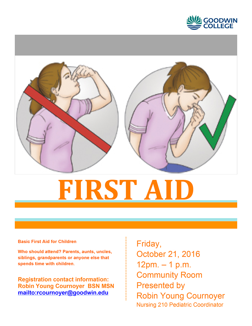 Goodwin University Student News: Basic First Aid for Children
