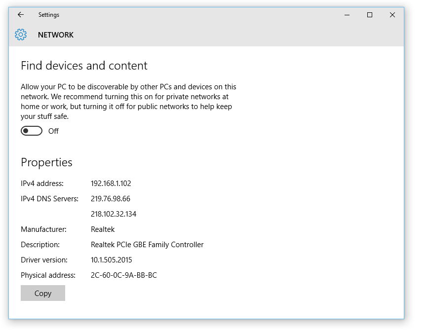 How to find ip and mac address on windows 10 - specmsa