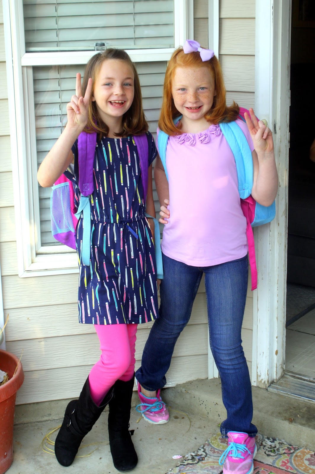 The Doyle Family Adventures: First Day of School- Two 2nd graders