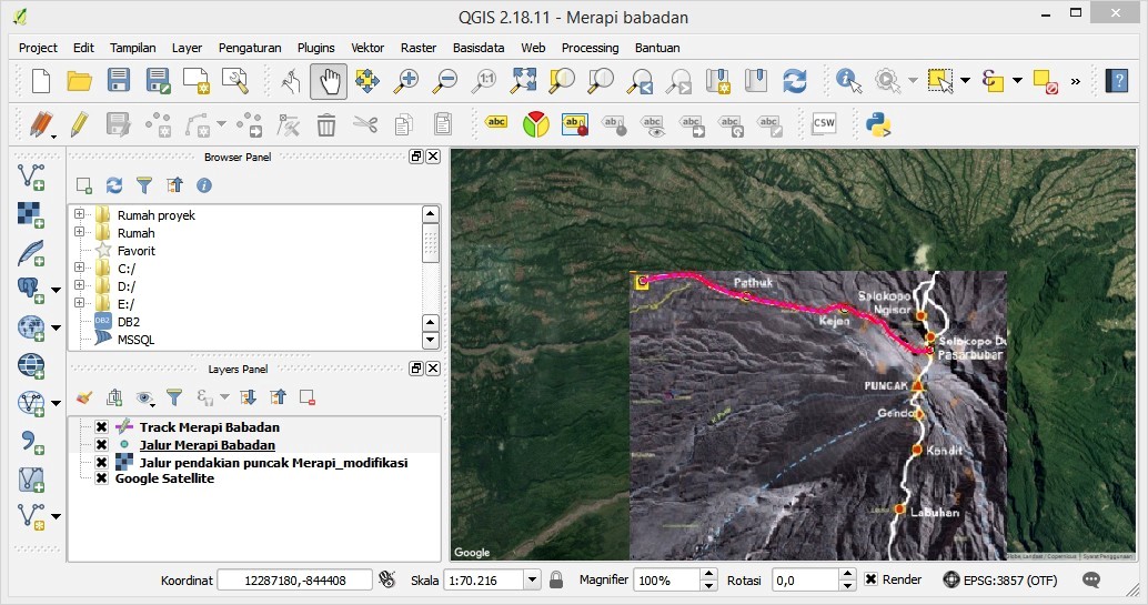 Tracklog Pendakian Gunung Merapi Via Babadan - Santri Dan Alam