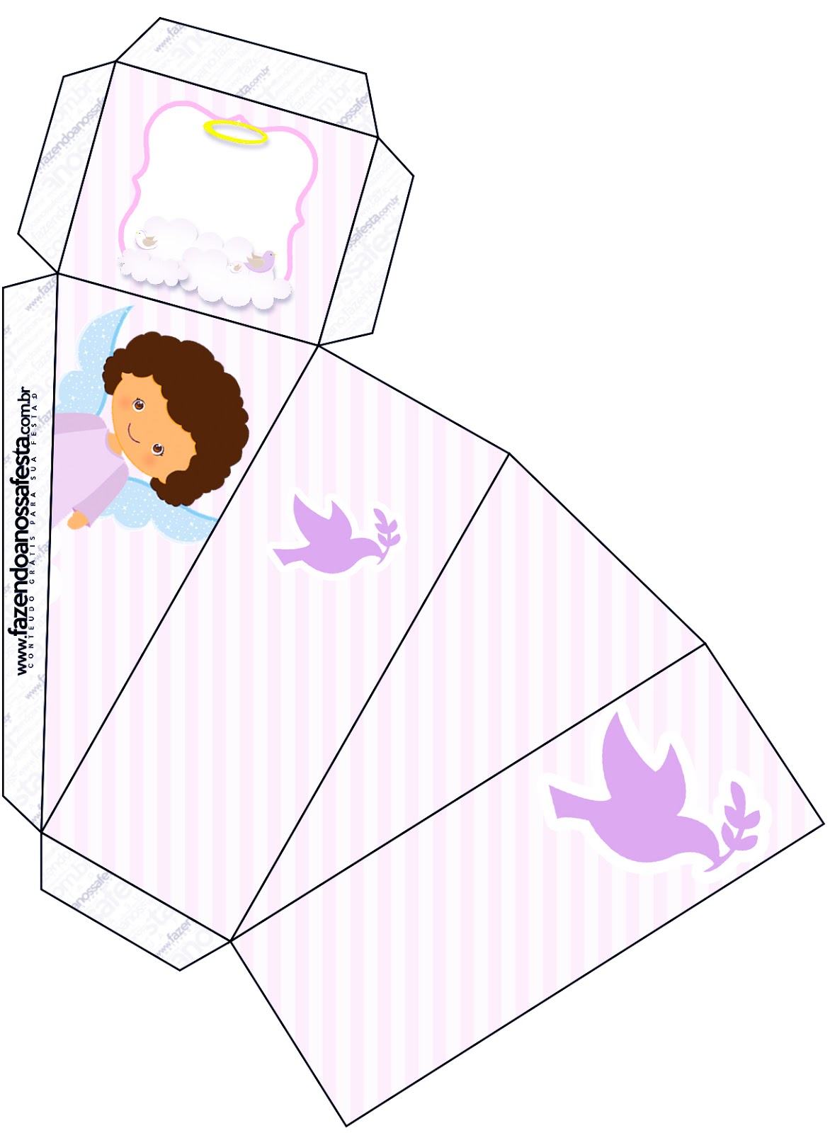 Brunette Angel Girl: Free Printable Boxes. - Oh My Baby!