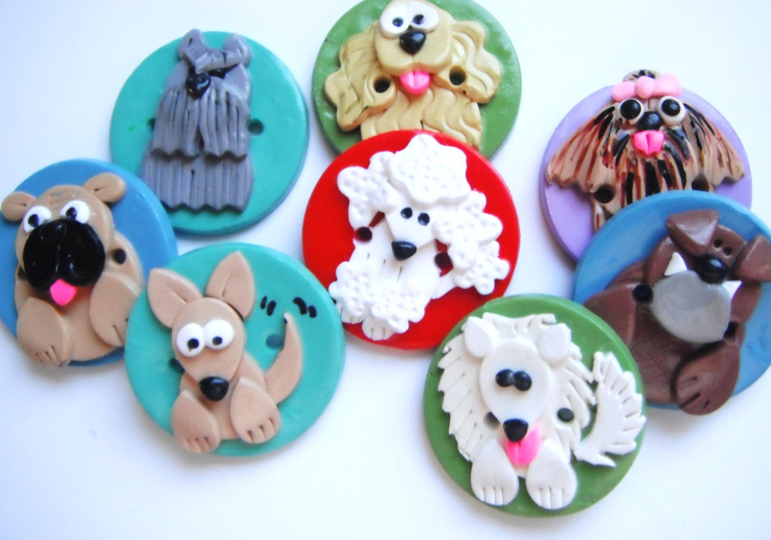Adorable Polymer Clay Buttons by DigitsDesigns / The Beading Gem