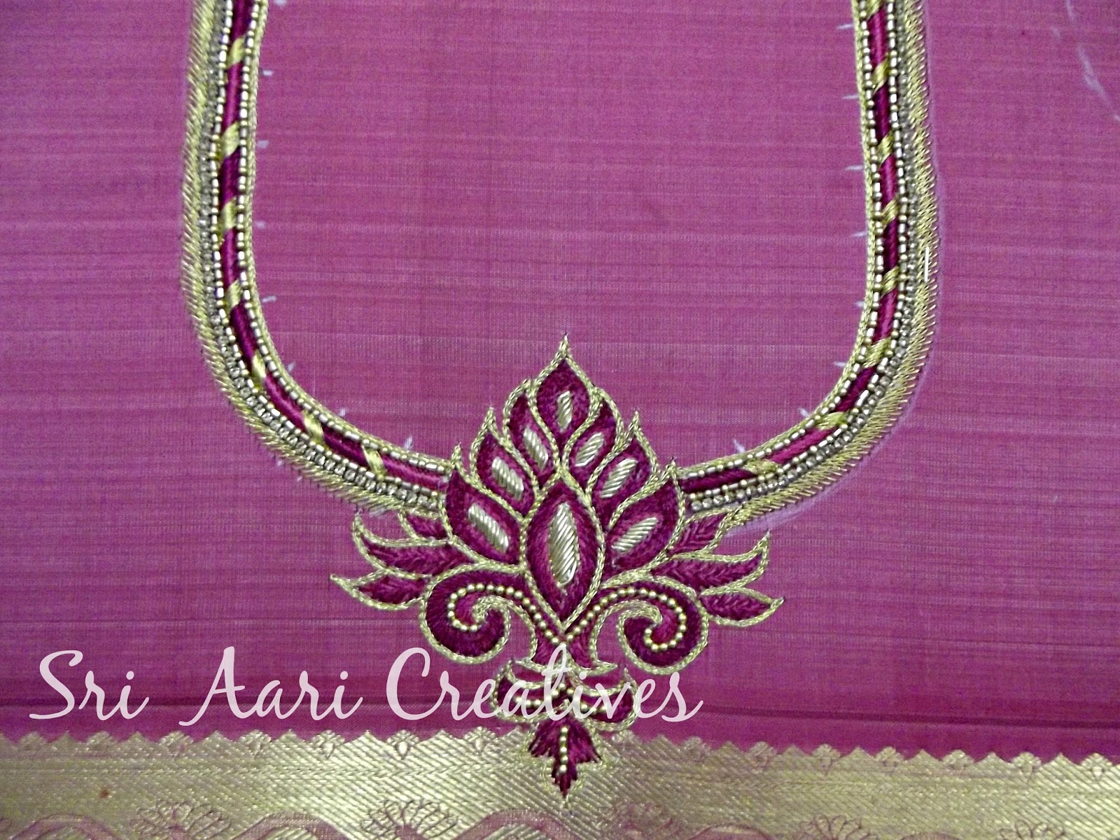 SRI AARI CREATIVES: Aari Embroidery - Simple Designs