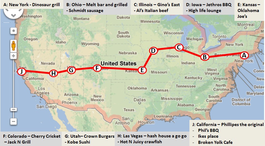 Berny eats the world...: The Man vs Food American Road Trip