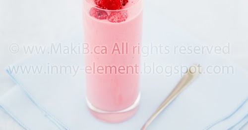 Banana Raspberry Yogurt Drink | In My Element