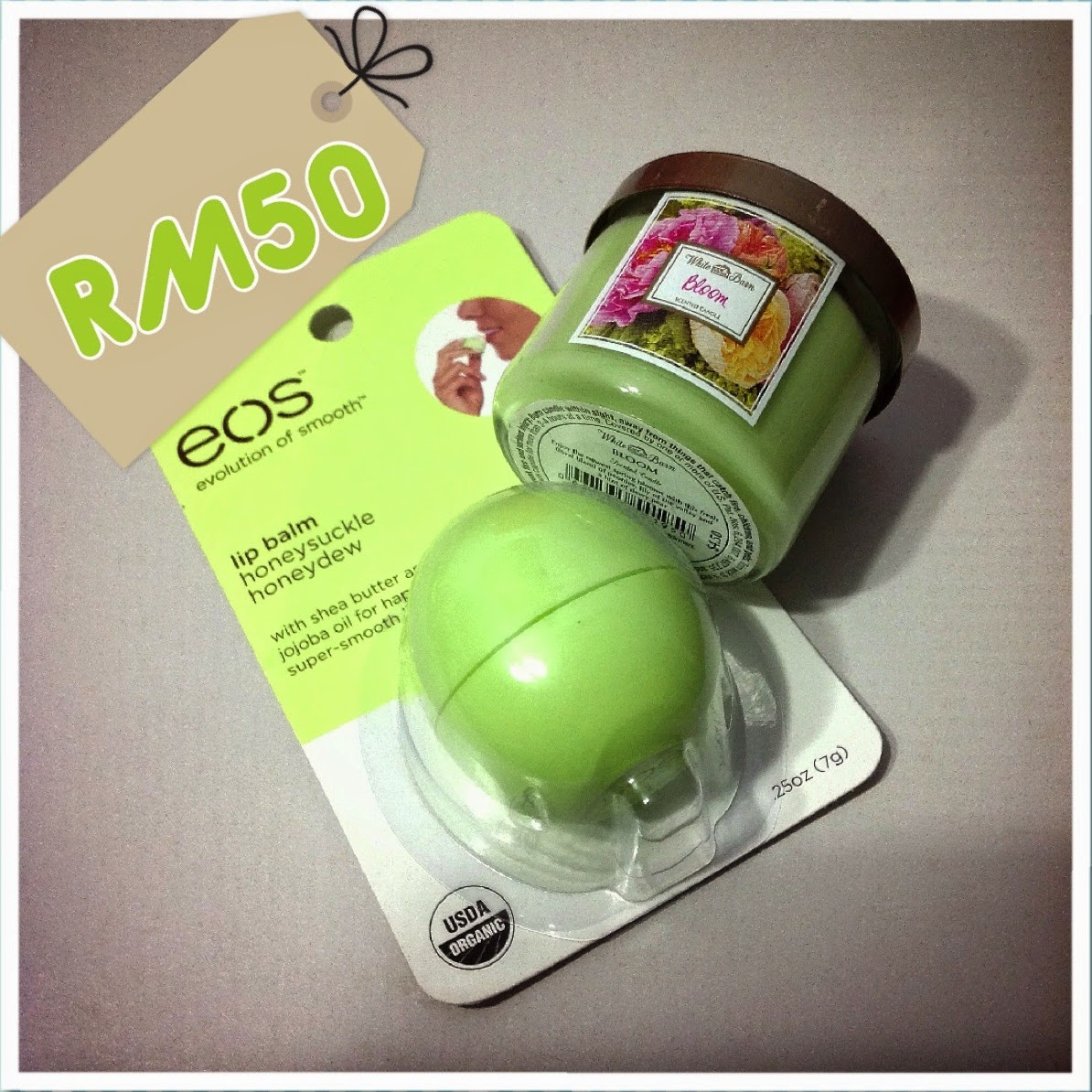 ~StrawBerry TaGs~: EOS Lip Balm & BBW Mini Candle combo..