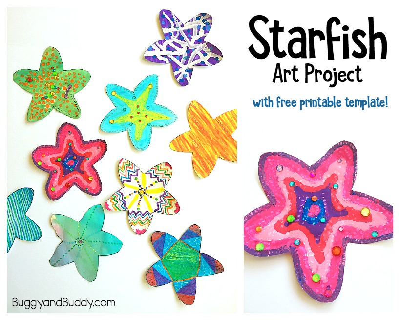 Kindergarten and Mooneyisms: Starfish Art Project (With Free Printable ...