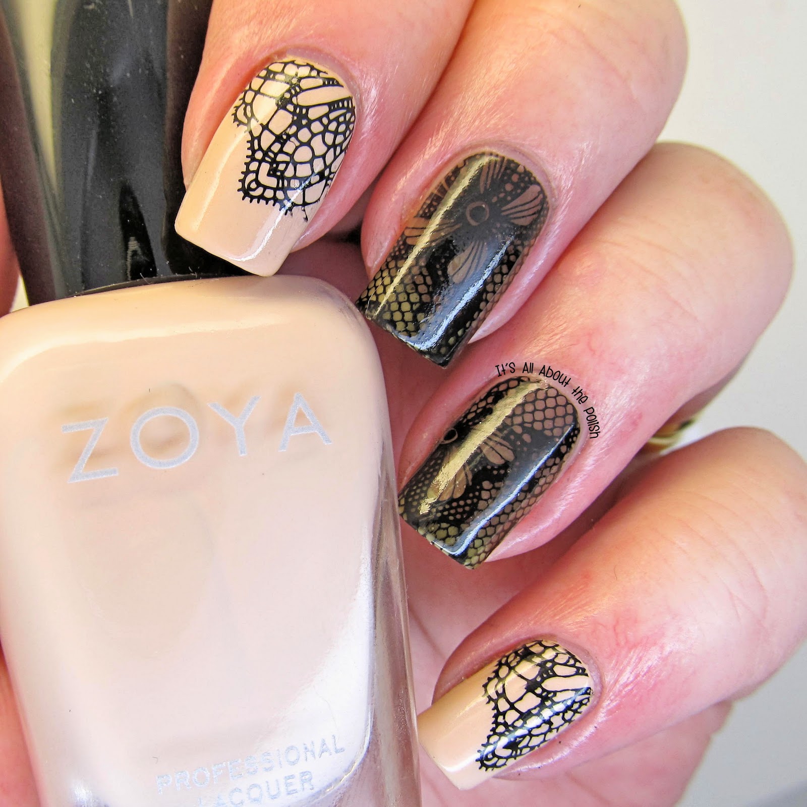 It's all about the polish: Lace Stocking Nail Design