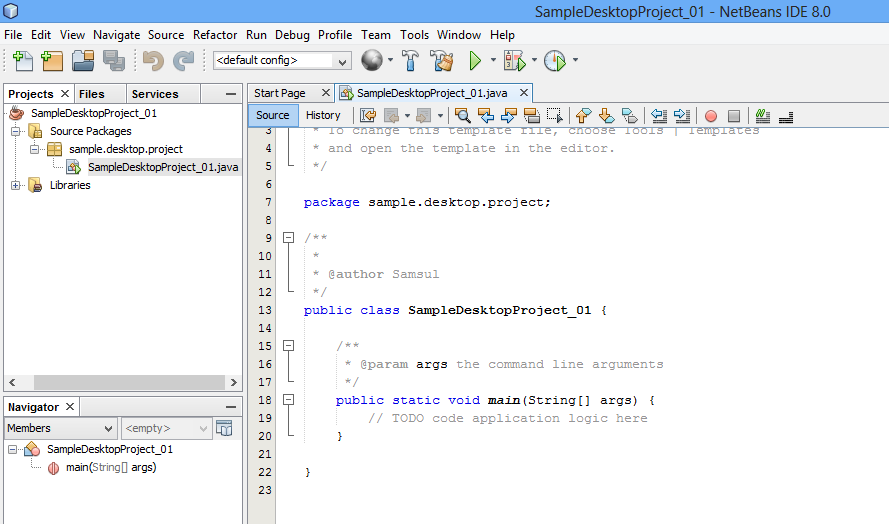 Simple Java Desktop Application in Netbeans-8.XX - Programming Tutorial