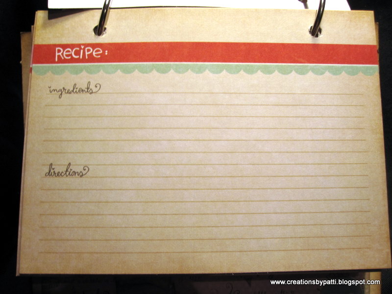 Creations by Patti: Melissa Frances Kitschy Recipe Album