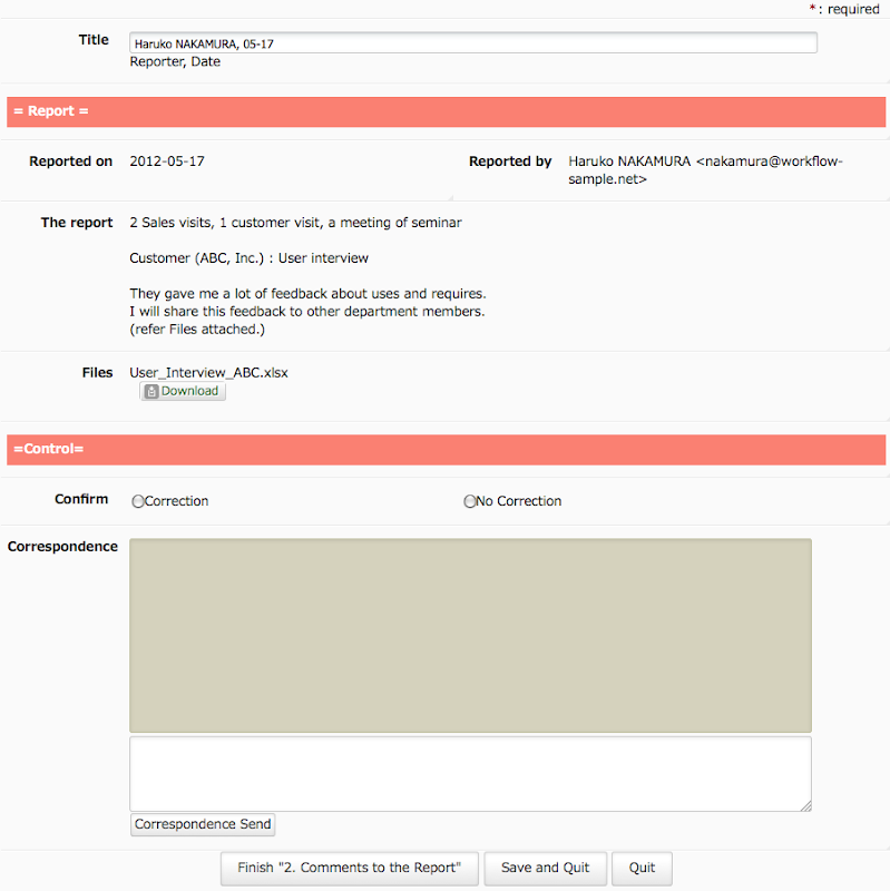 Workflow Sample: Learn BPMN by 'Daily Report'