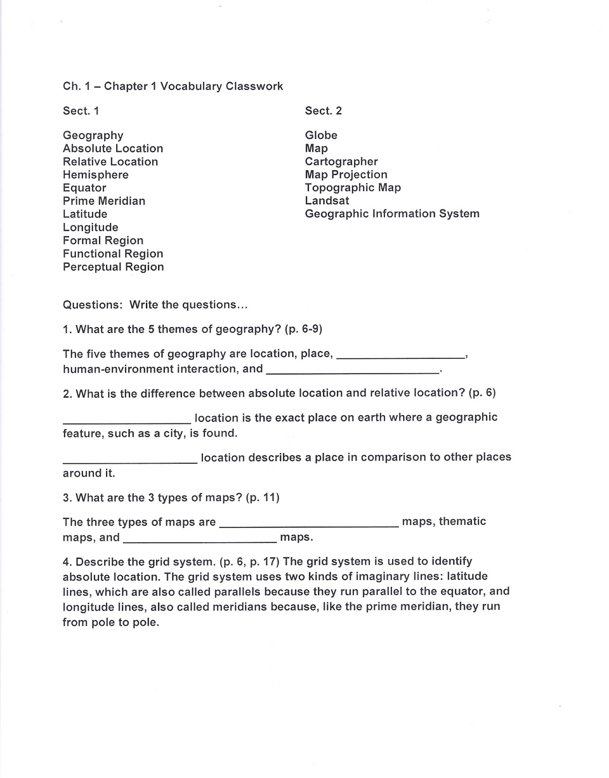 Mr. E's World Geography Page: World Geography 2017 - Chapter 1 ...