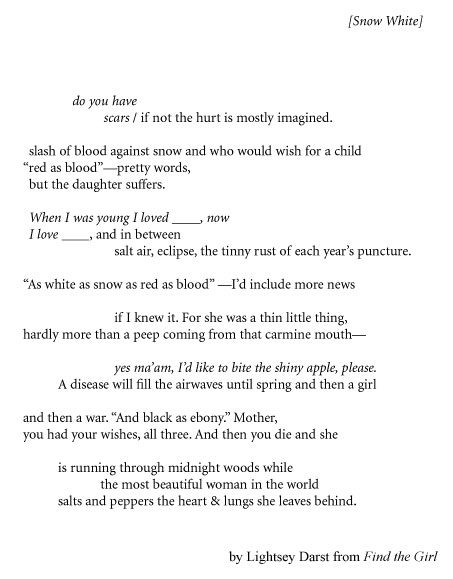 SurLaLune Fairy Tales Blog: [Snow White] by Lightsey Darst