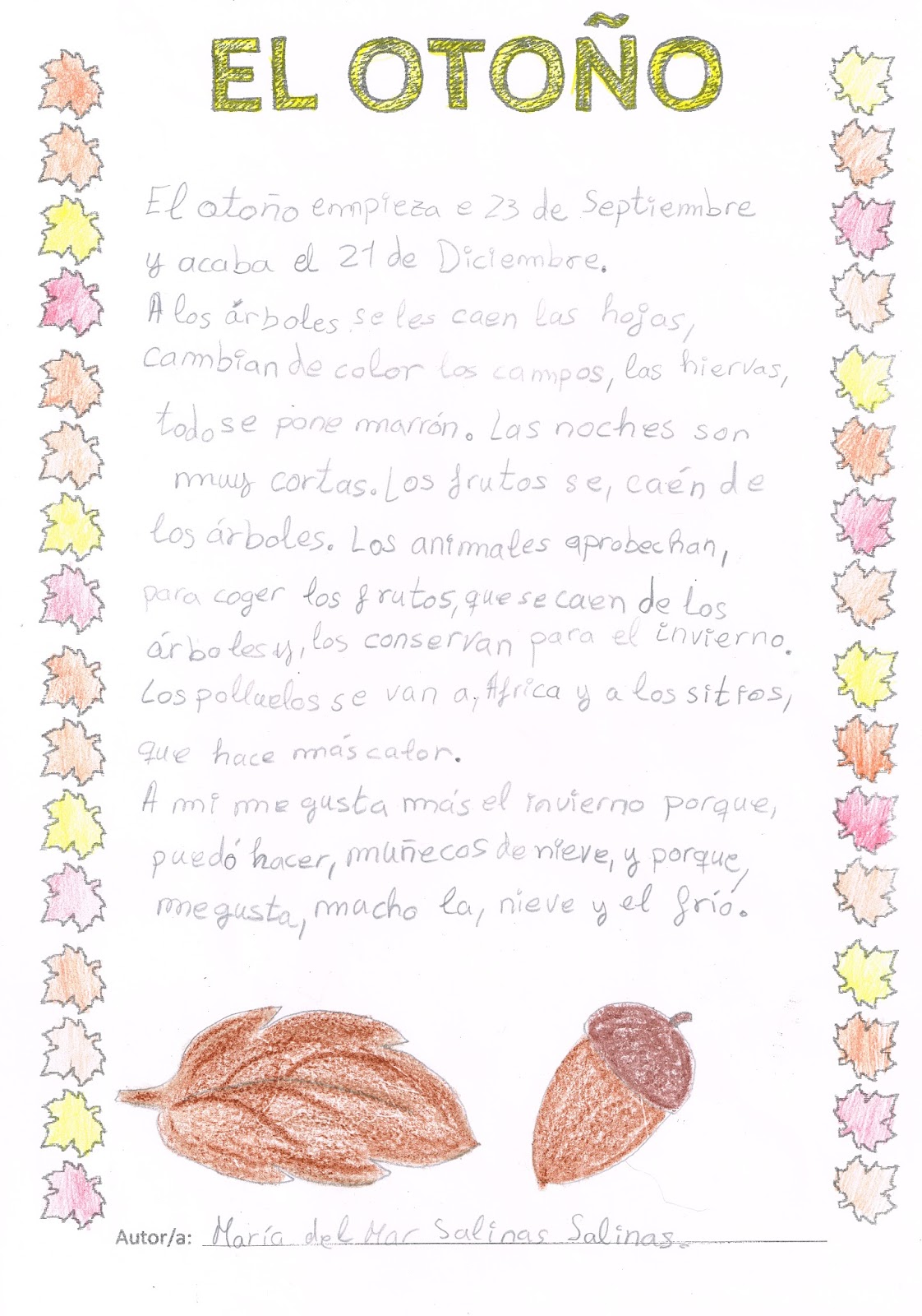 Blog de 4º C: Redacciones sobre el otoño